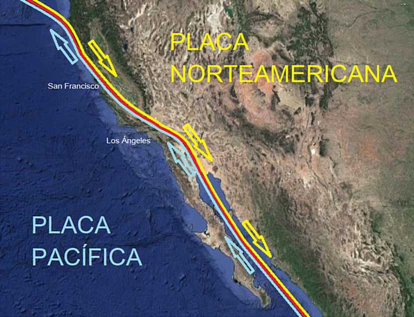 CURIOSIDADES CIENTÍFICAS : Bordes pasivos. La falla de San Andrés
