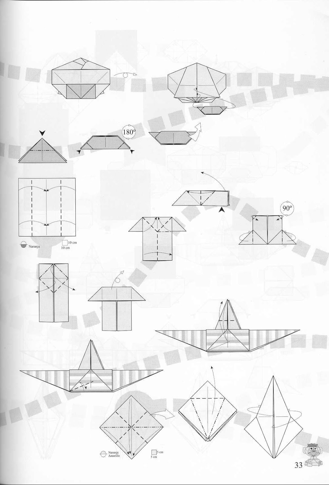 Origami Cartoon 3-Halle - Ruby Book Origami