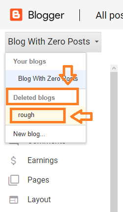 How To Delete Blogger Blog | How To Restore Blogger Blog After Deleting