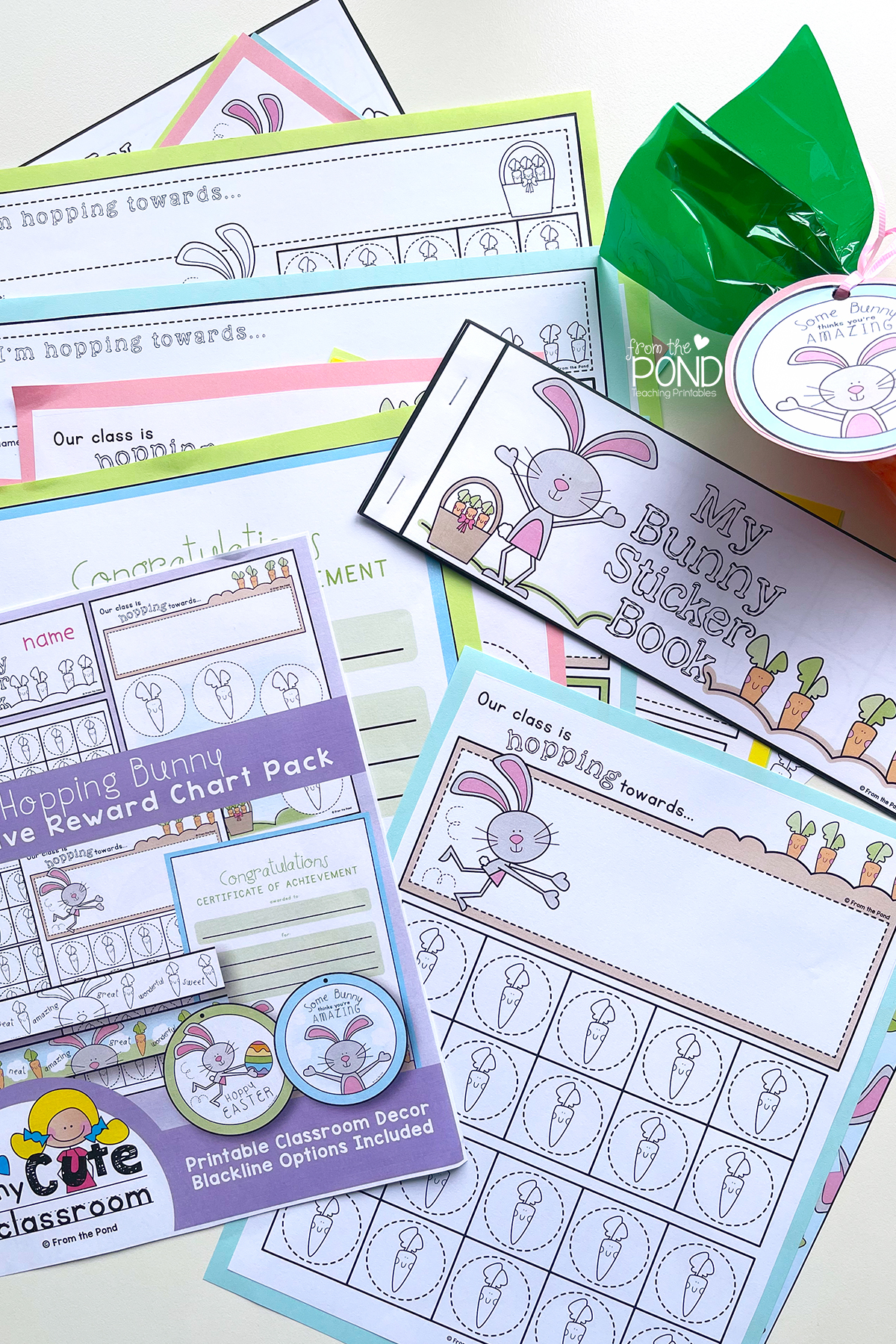 Hopping Bunny Behavior Incentive Chart Pack | From the Pond