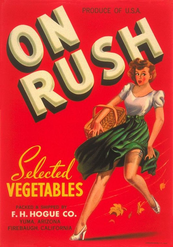 Vintage Advertising Poster: On Rush