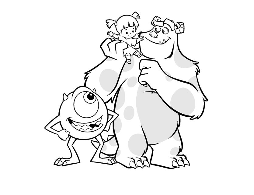LAMINAS PARA COLOREAR - COLORING PAGES: Monster Inc. para dibujar ...