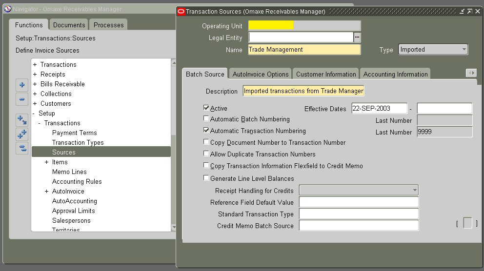 Yes Its Oracle Ebs Ar Transaction Source