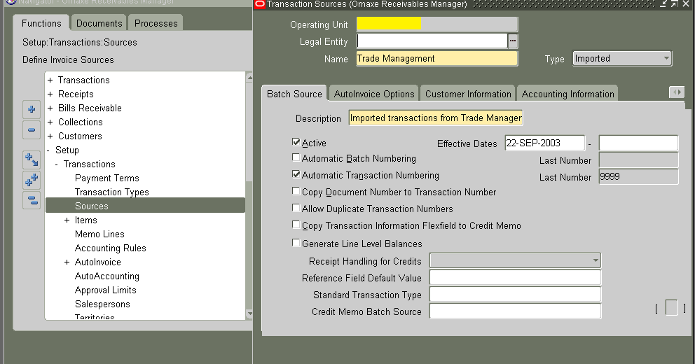 Yes Its Oracle Ebs Ar Transaction Source