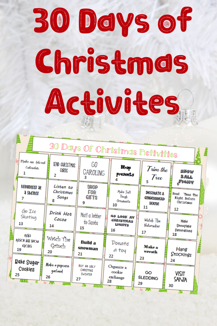 30 Days of Fun Christmas Activities Your Kids Will LOVE! {with FREE ...