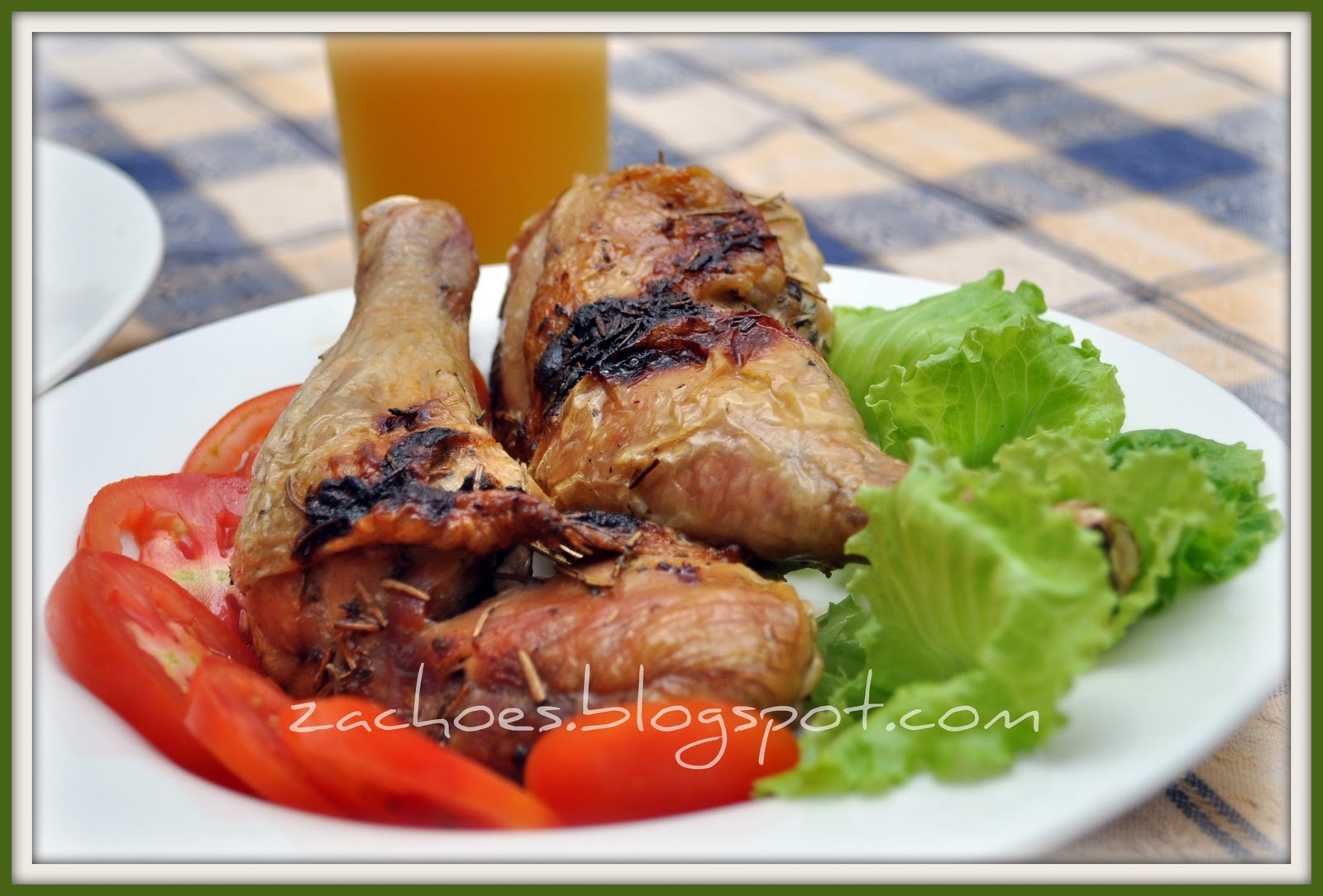 AkuZack: Resepi Nasi Oren dan Limau Grilled Rosemary Chicken
