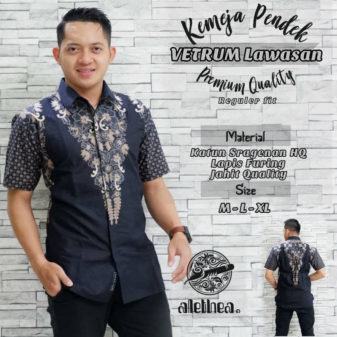 Model Batik Pria Kombinasi Polos Lengan Panjang Dan Pendek Terbaik 2020 ...