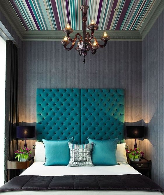 40 Inspiration DIY Striped Ceiling Bedroom Design | ARA HOME