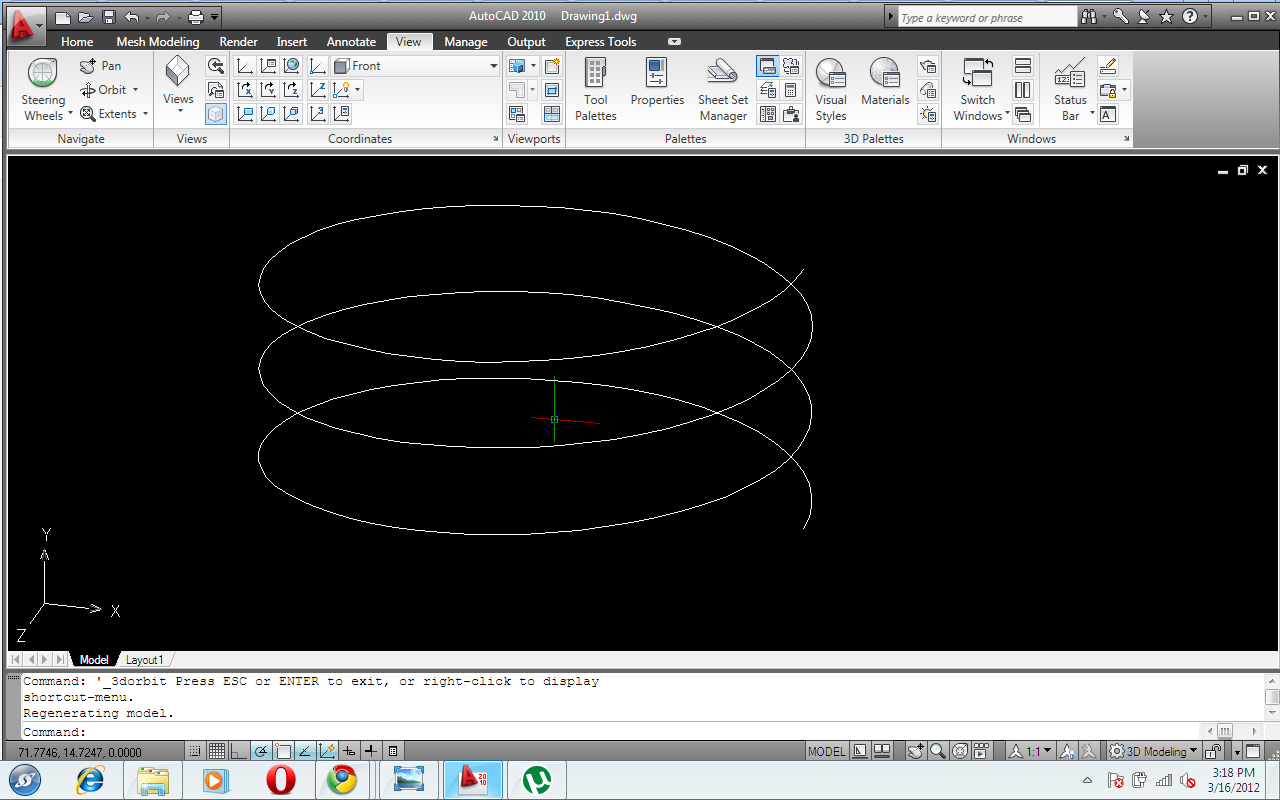 Auto CAD Tricks: How to 3d spring using autocad