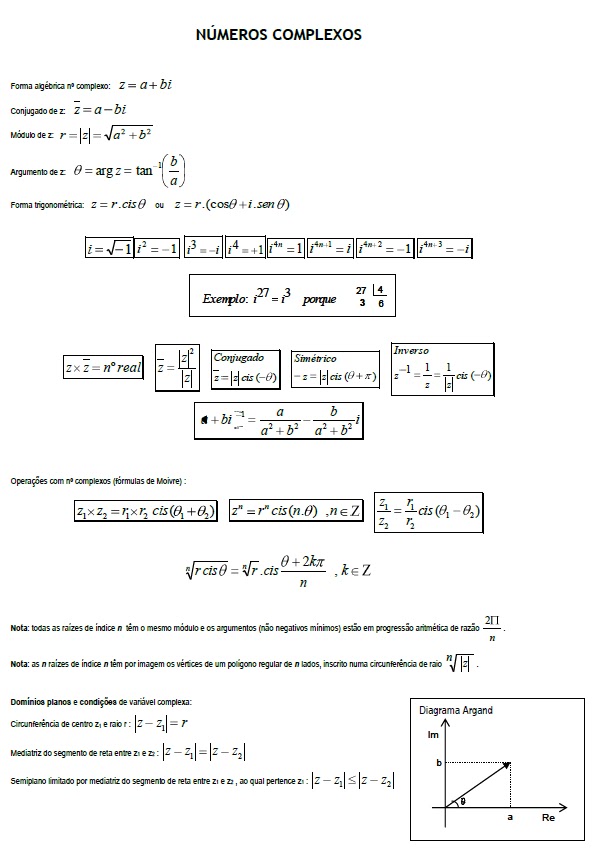 5º a 12º Explicações científicas: Formulário Matemática 10º a 12º ano ...