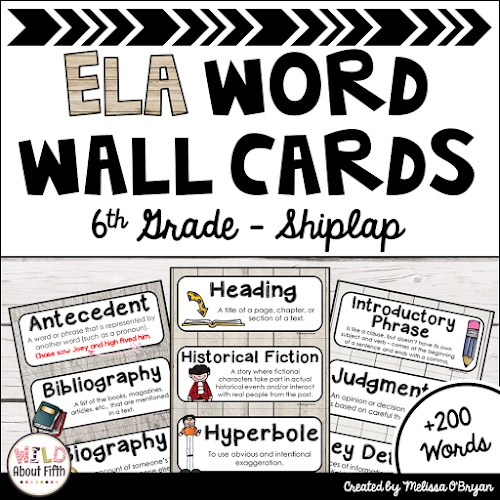 ELA Vocabulary Word Wall Sets You Need for Your Classroom | Wild about ...