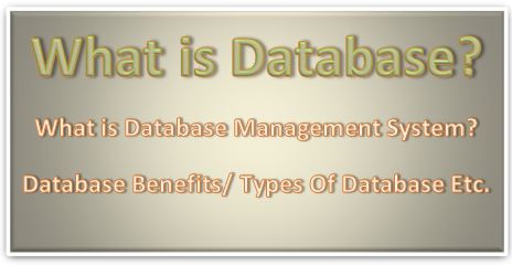 What is Database? What is DBMS? - Eng D Tech Info