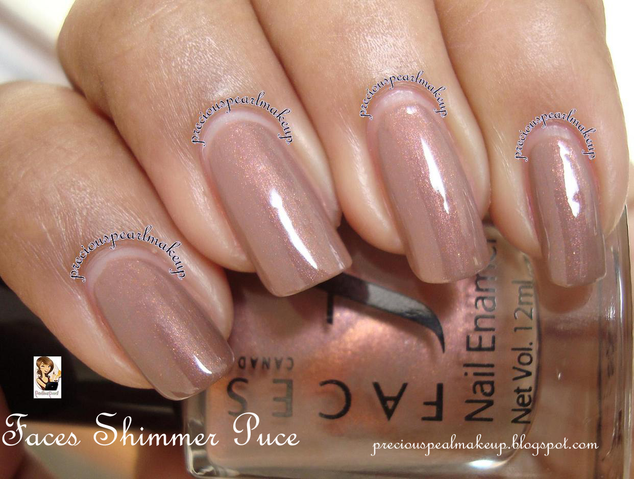 preciouspearlmakeup: Faces Canada Nail Enamel Shimmer Puce