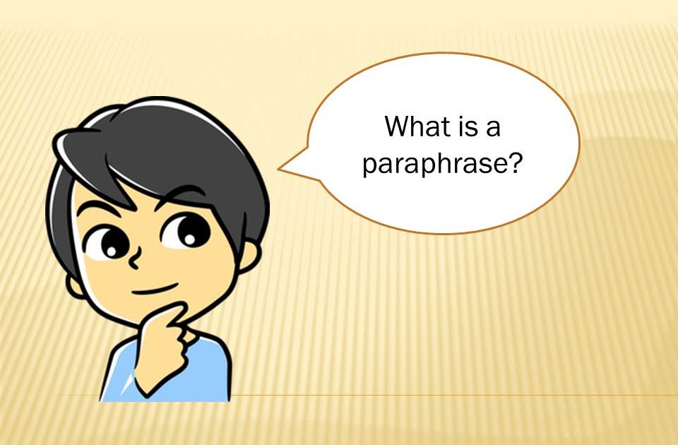 Zrof, The Lecturer: What is paraphrase?