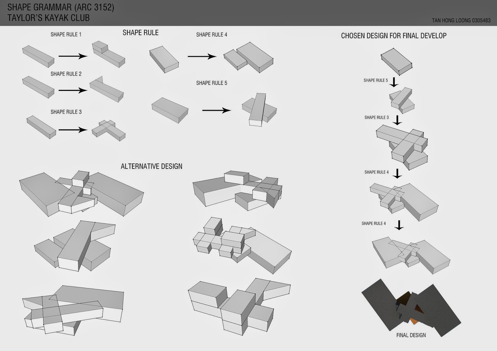 Architecture e-portfolio: SHAPE GRAMMAR (ARC3153 / ARC3152)