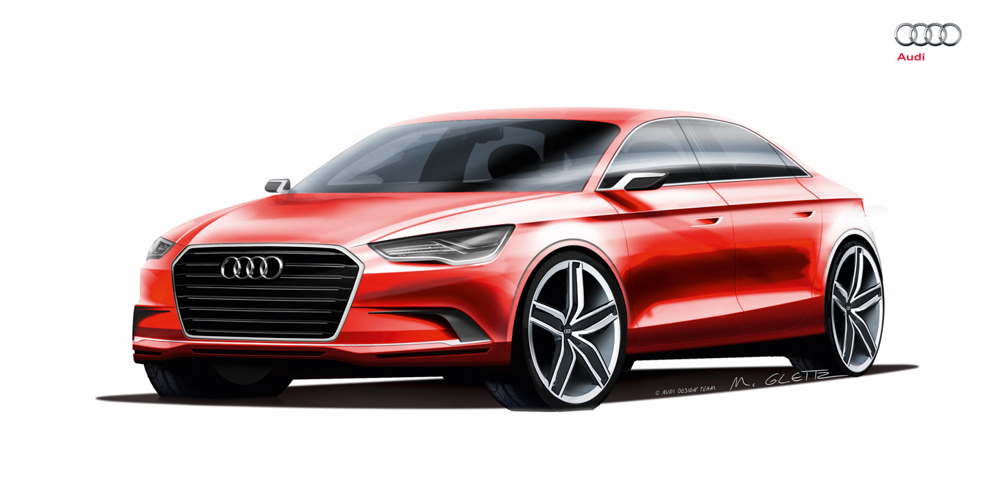 Audi reveals sketches of A3 sedan concept for Geneva | quattroholic.com