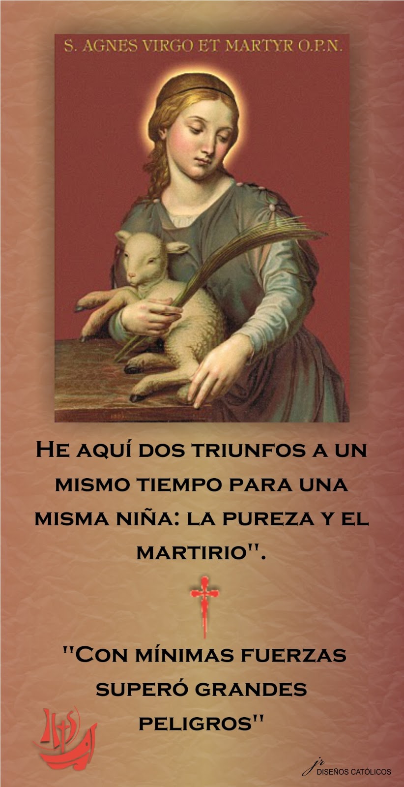 TARJETAS Y ORACIONES CATOLICAS: SANTA INÉS
