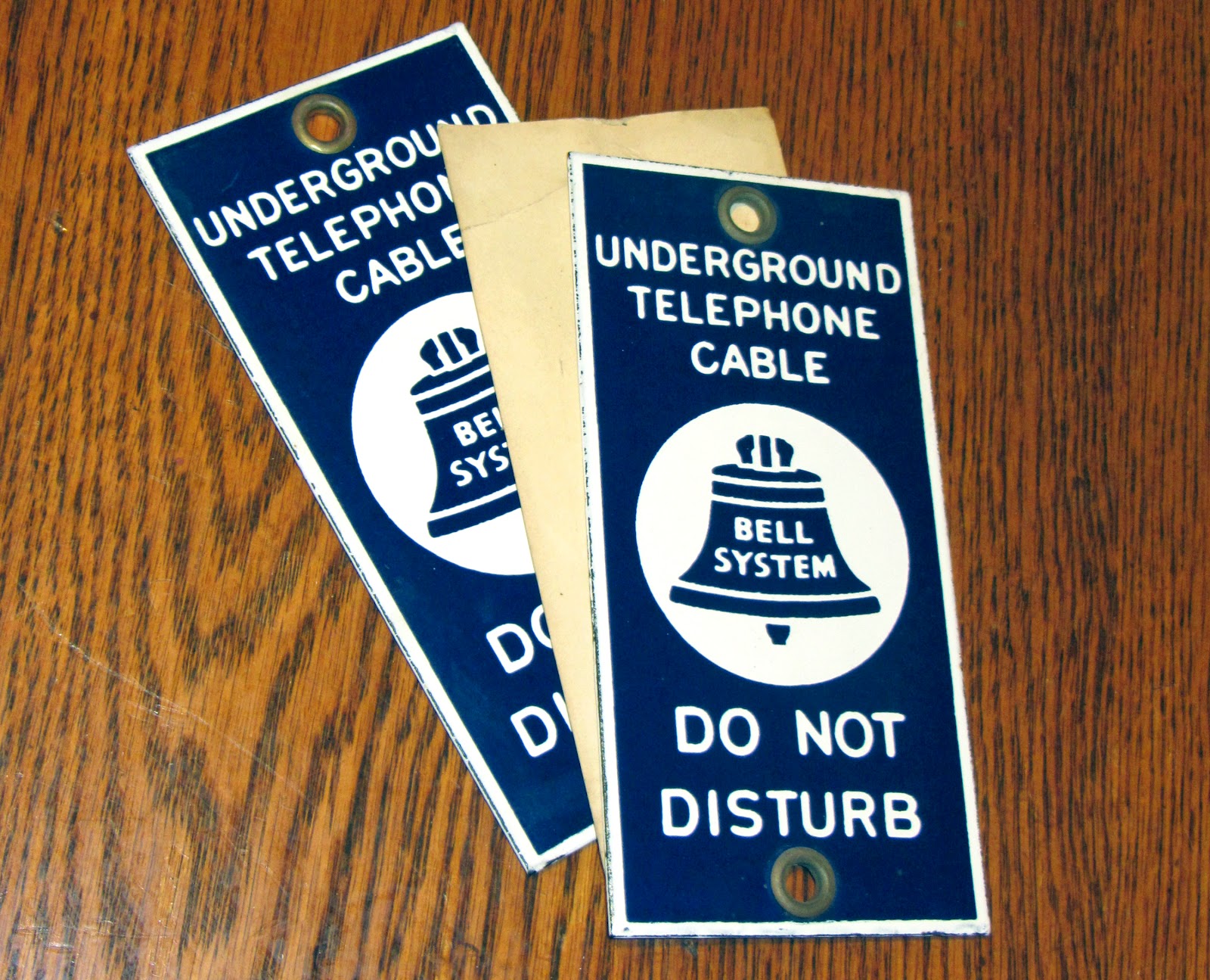 Retro Salvage Garage: Bell Phone System cable signs.