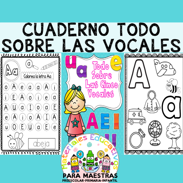 Cuaderno Aprendo Todo Sobre las Vocales | Materiales Educativos para ...