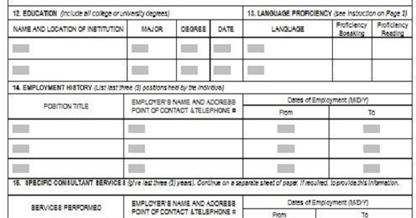 Usaid Biodata Form 1420 Fillable - Printable Forms Free Online