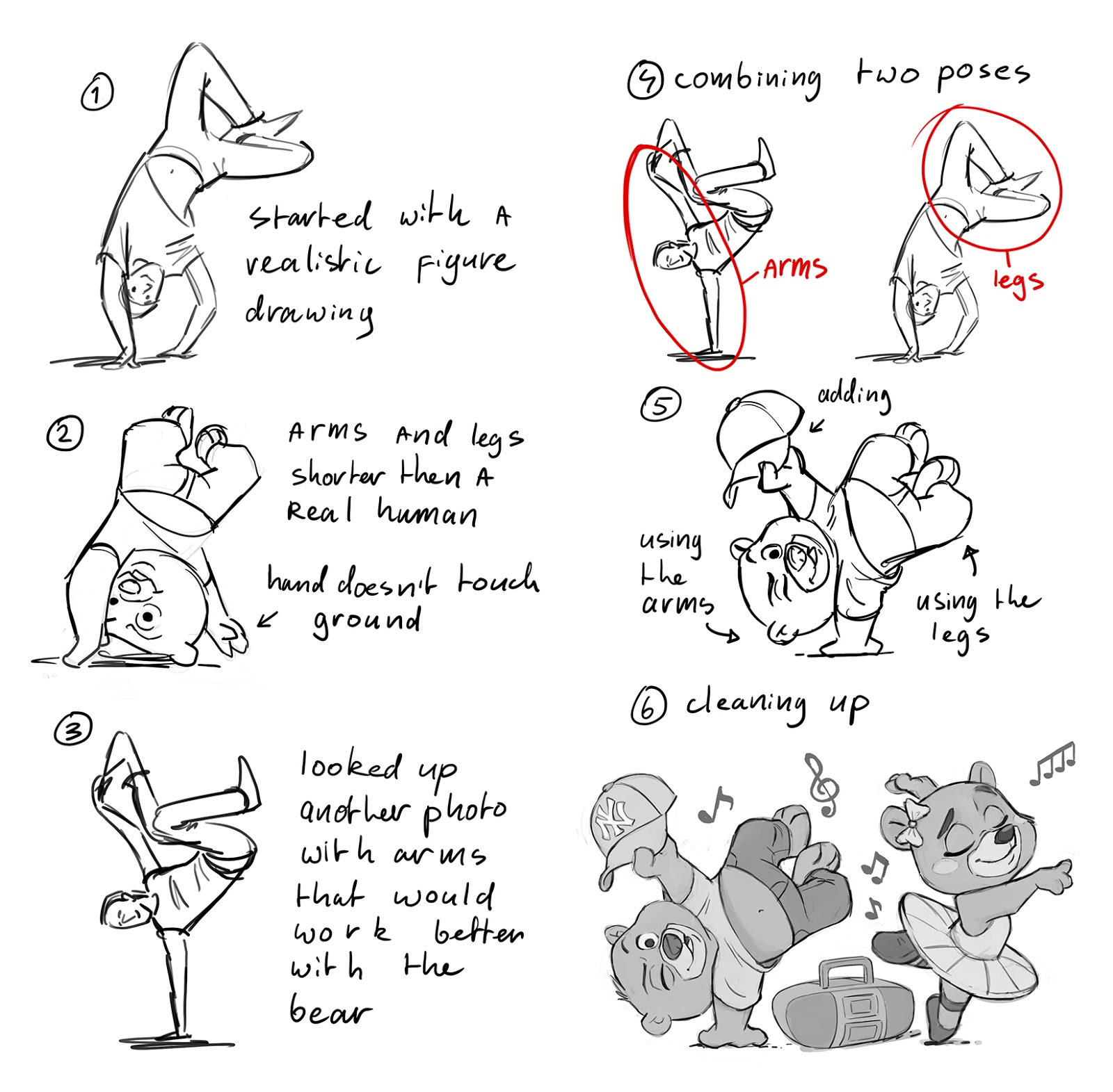 Learning drawing principles: poses