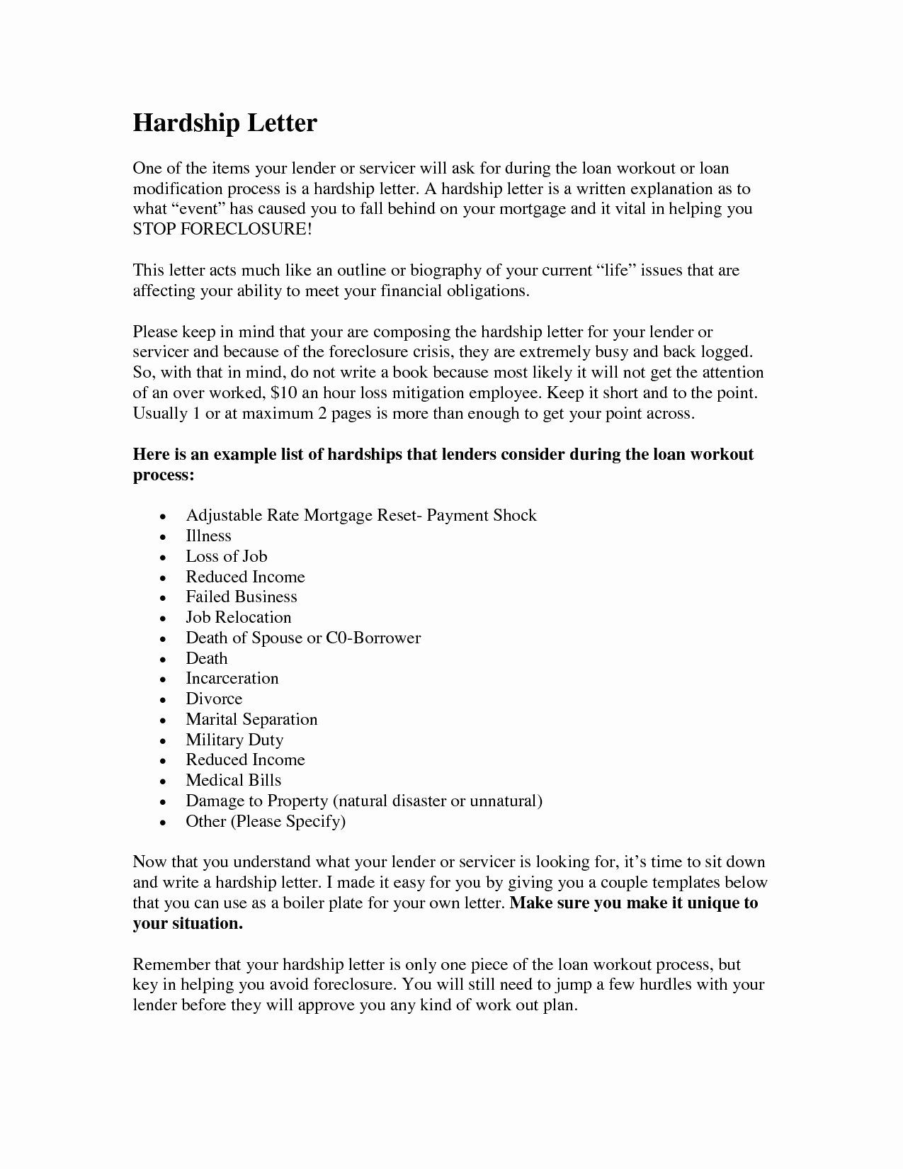 Mortgage Payment Shock Letter Template ~ Resume Letter