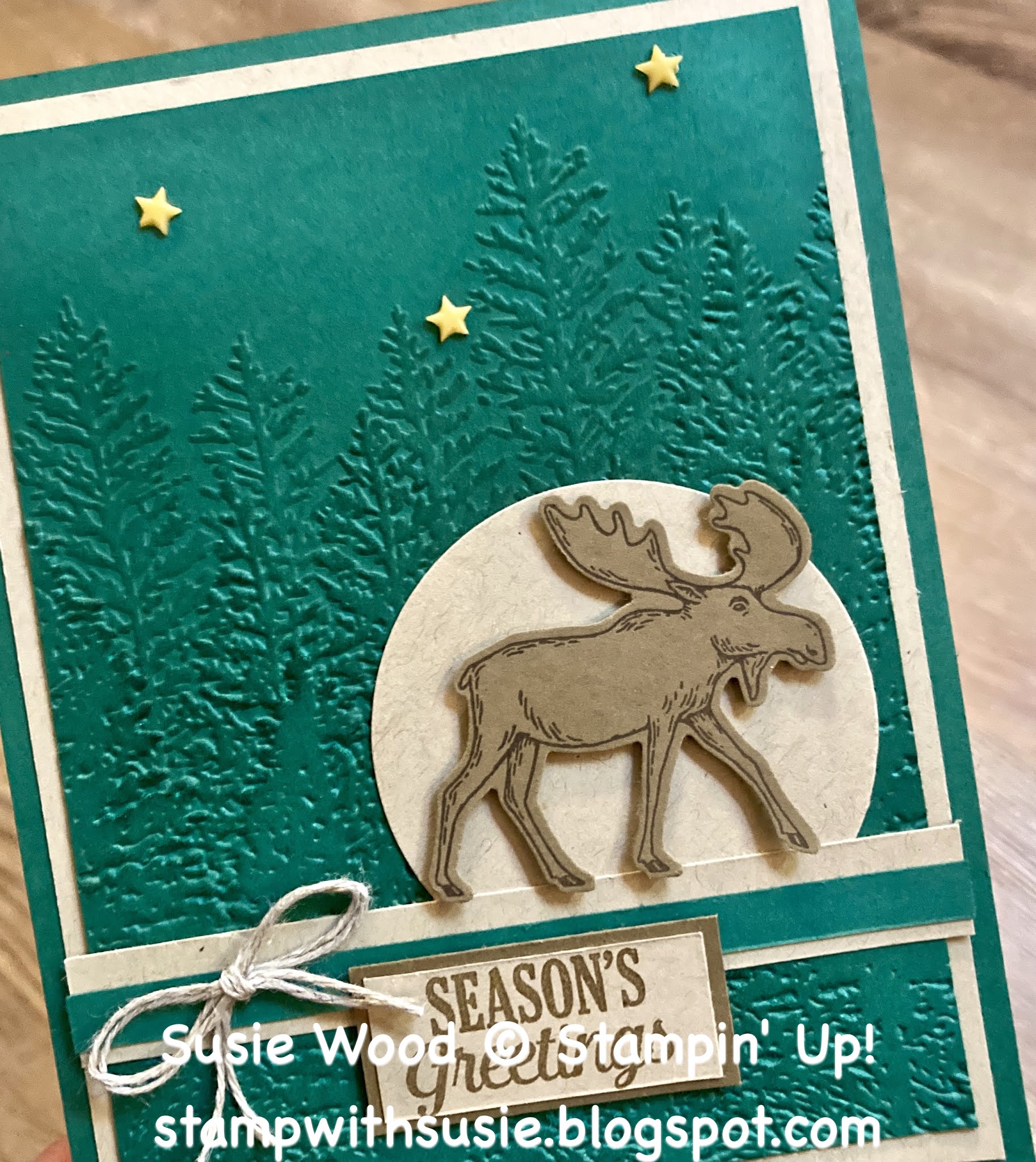 Stamp with Susie: Stampin' Up! Merry Moose with Evergreen Forest 3D ...