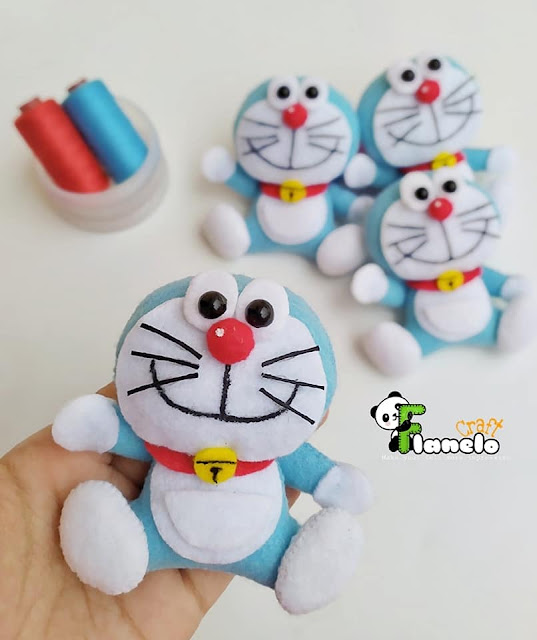 Doraemon em Feltro DIY Com Molde Grátis para Imprimir - Feltro e moldes ...