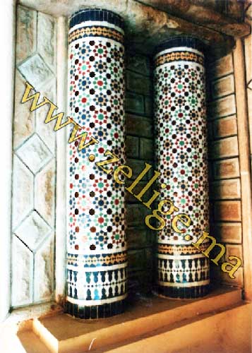 Colonnes Zellij mosaique ~ Mosaique Marocaine