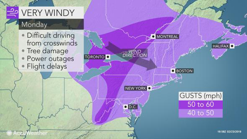 Valley Weather: Strong damaging winds forecast for Ontario & Quebec