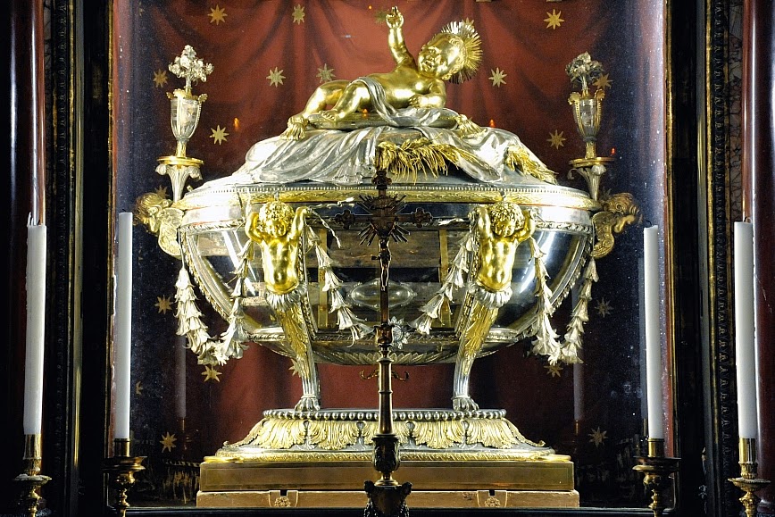 the sacra culla the sacred crib that holds the wood of our lord s manger