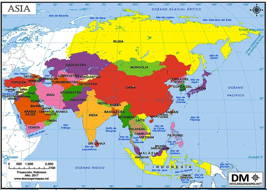 MAPA POLÍTICO DE ASIA