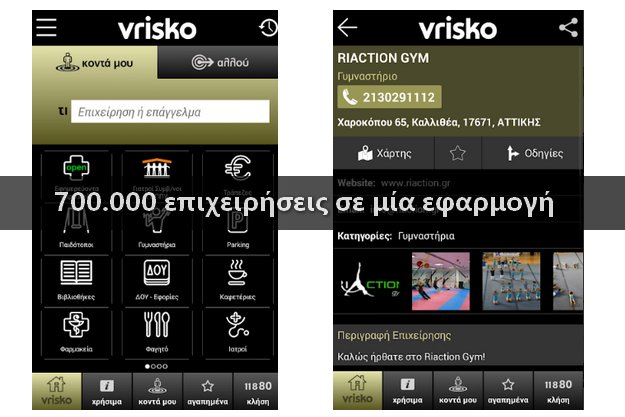 Vrisko - Βρείτε ότι χρειάζεστε εύκολα και γρήγορα