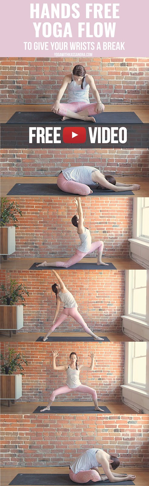 6 Hands Free Yoga Poses (Yoga for Sore Wrists) - Yoga with Kassandra Blog