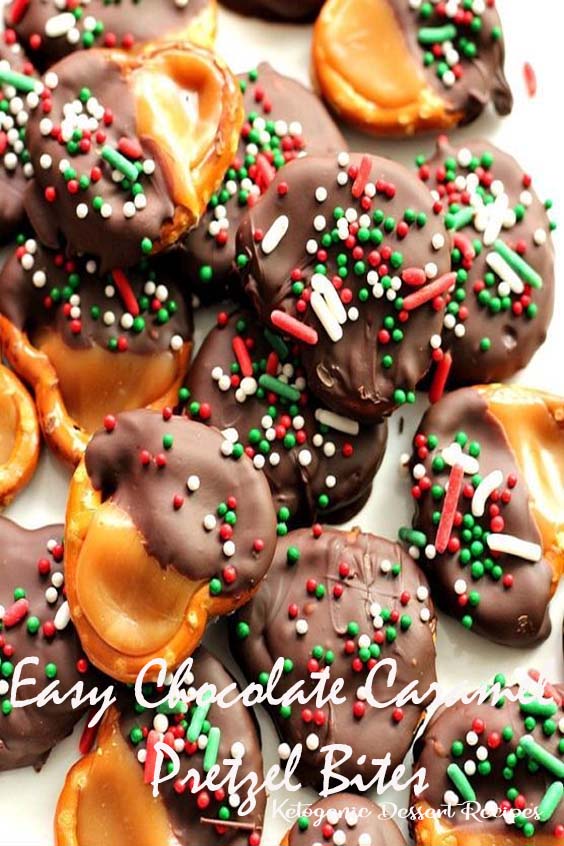 Easy Chocolate Caramel Pretzel Bites Easy Dinner Recipes With Chicken Casserole