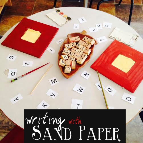Moments with Little Munchkins: Writing with Sand Paper