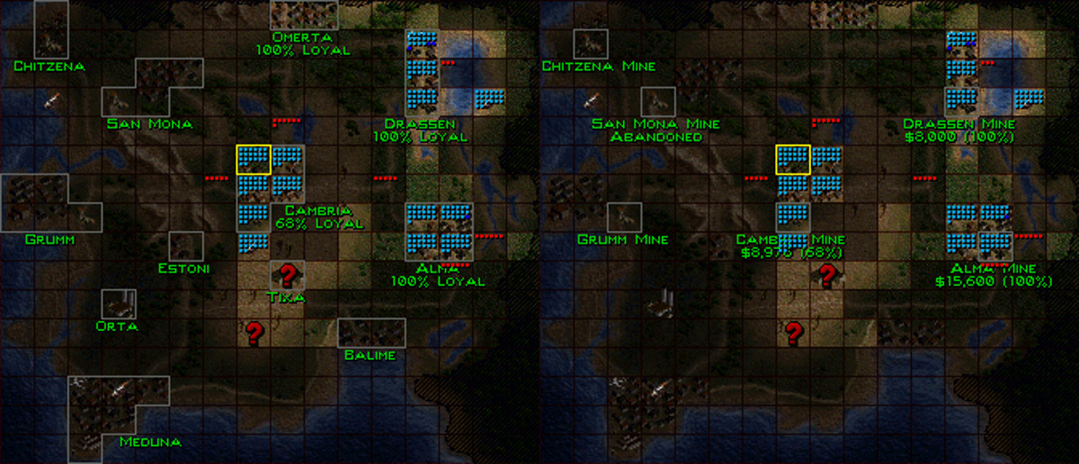 Best cRPGs: Jagged Alliance 2 Maps: Sector Guide
