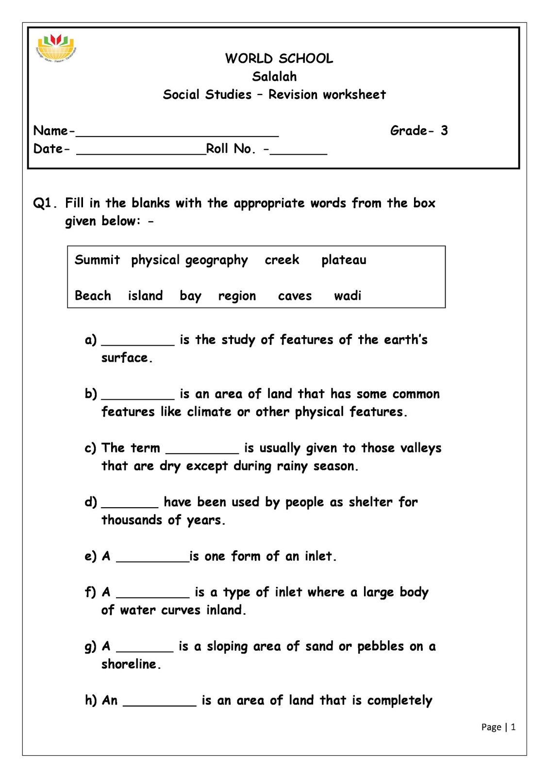 Birla World School Oman Homework For Grade 3 As On 27 12 2018 birla-world-school-oman-homework-for-grade-3-as-on-27-12-2018