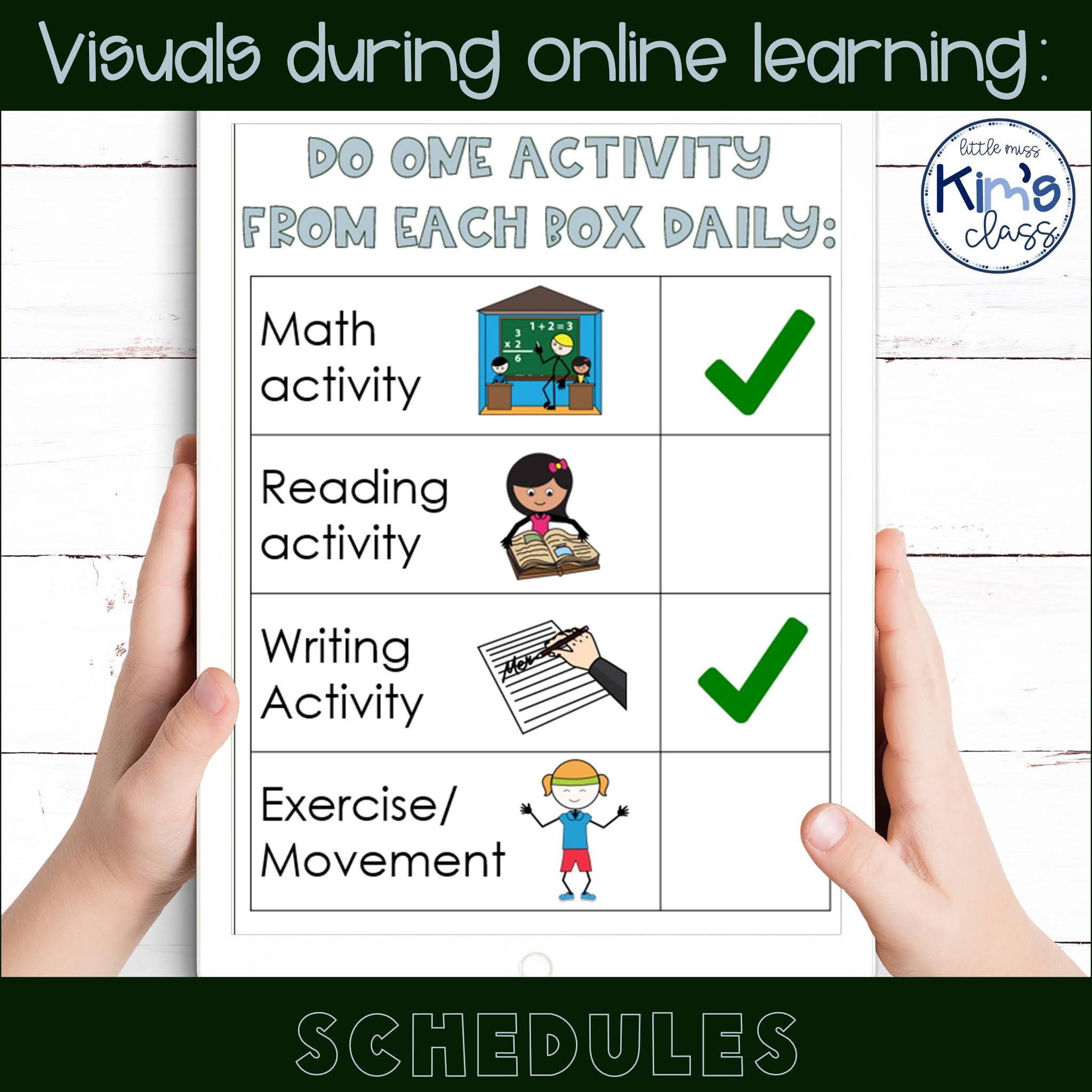 Little Miss Kim's Class: Using Visual Supports During Online Learning
