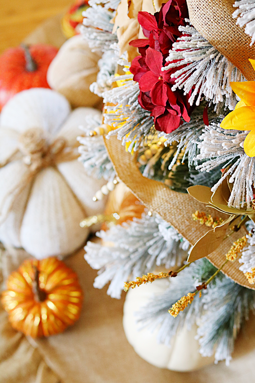 How to Style a Fall Harvest Tree - At Home with Jemma