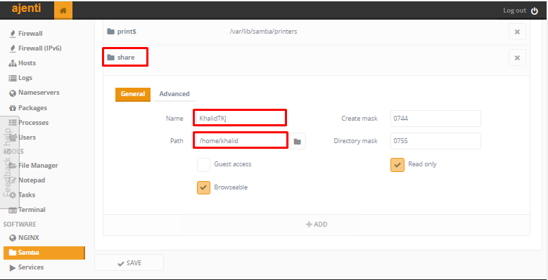 Konfigurasi Control Panel Menggunakan Ajenti