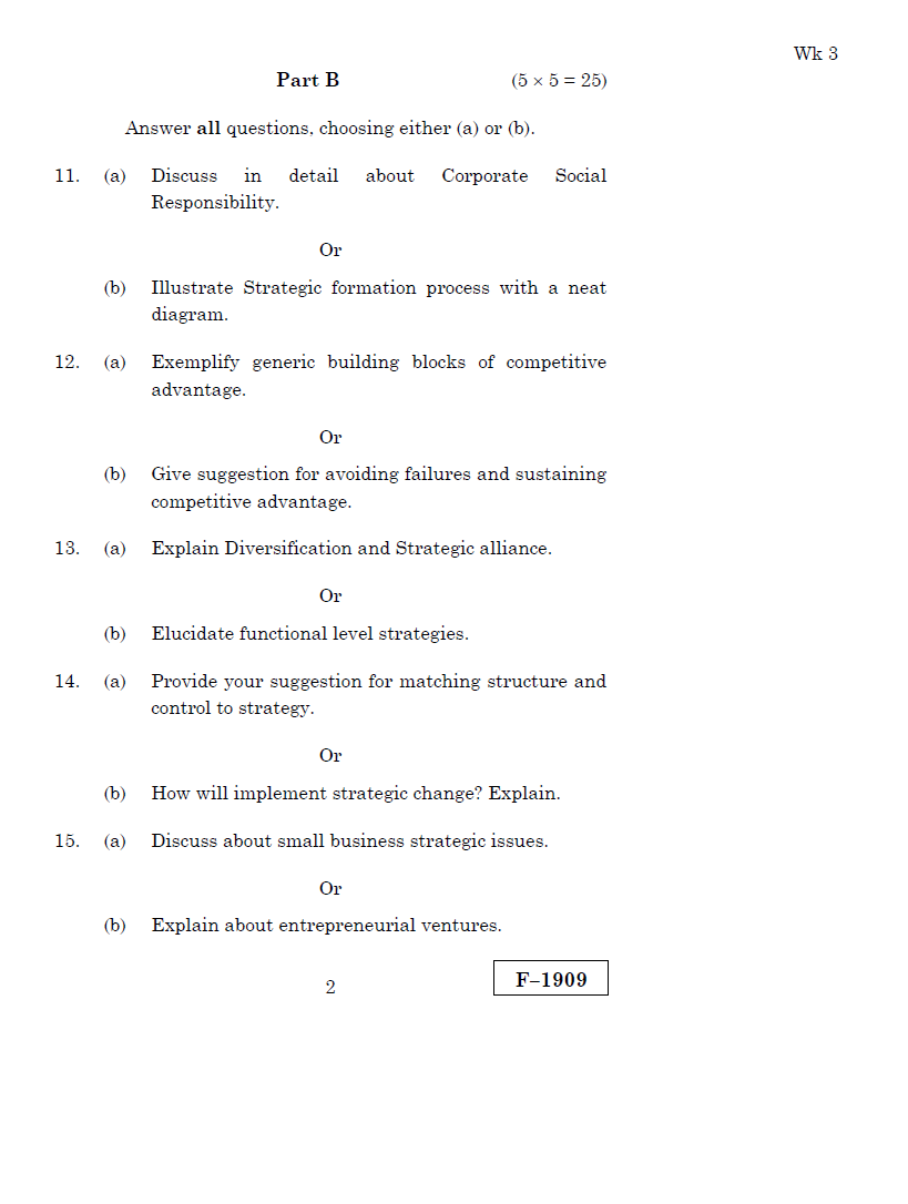 Alagappa University M.B.A., Management Studies-STRATEGIC MANAGEMENT ...