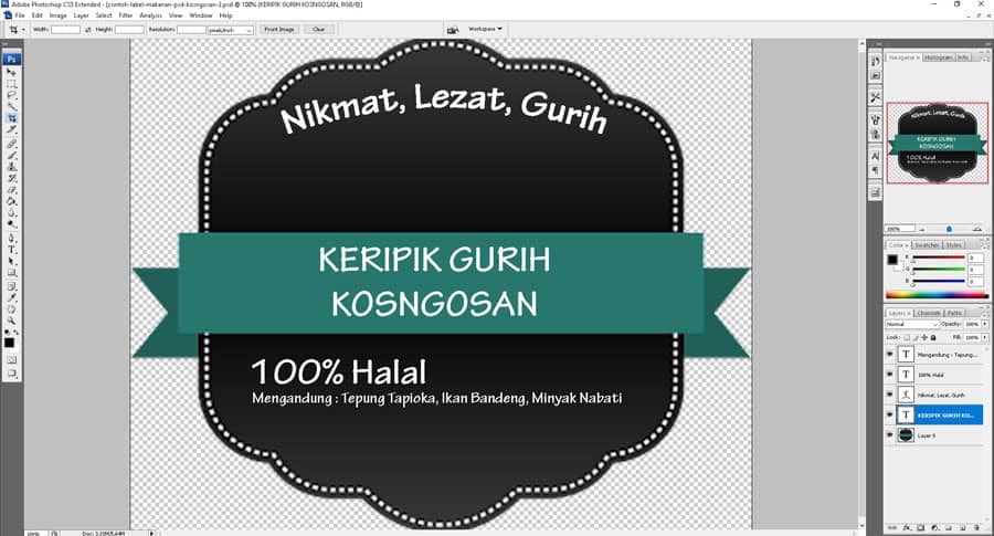 30 Contoh Label Makanan yang Menarik - KOSNGOSAN