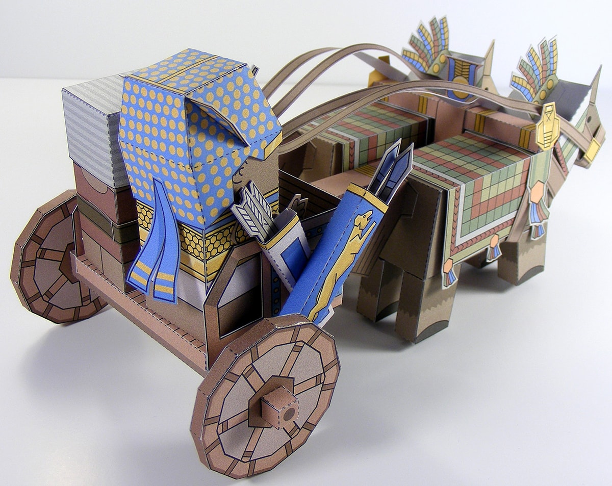My Little House: Egyptian chariot paper toys