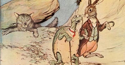 BRER RABBIT: TALES of a TRICKSTER: C080. Brer Wolf under a Rock