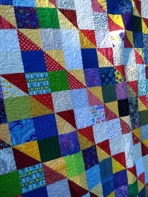 Kat & Cat Quilts: Bold and Bright {Split 9 Patch Round 1}