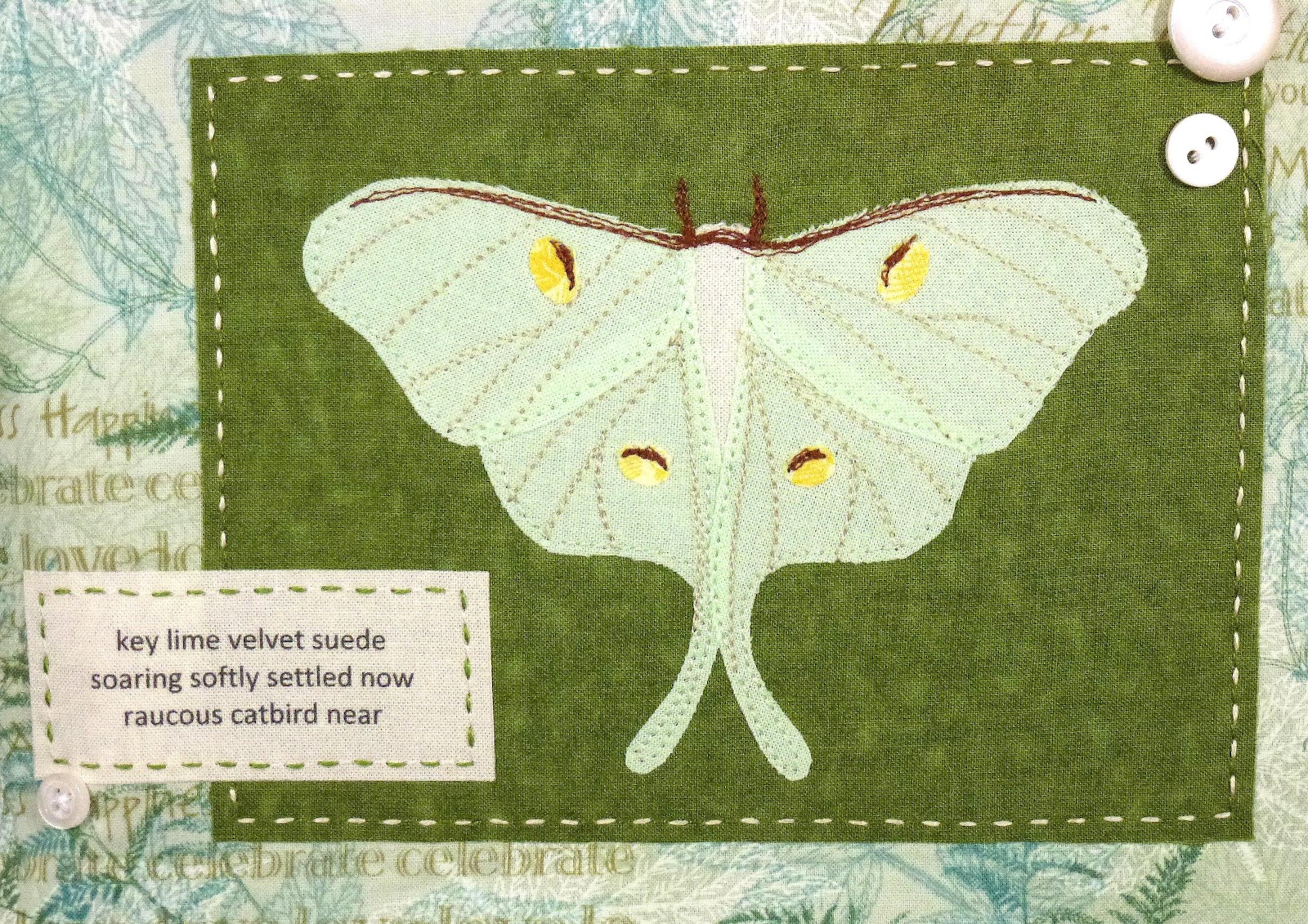 Leslie's Art and Sew: Luna Moth Bag