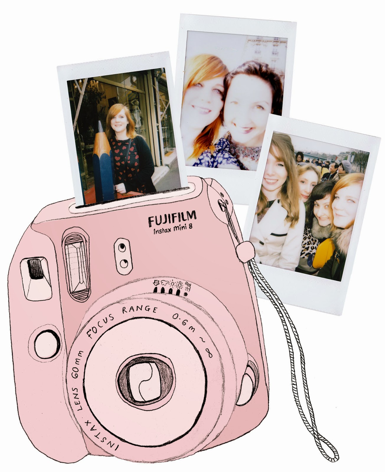 Lindsey Spinks Illustration | Design: Instax snapshots from Paris