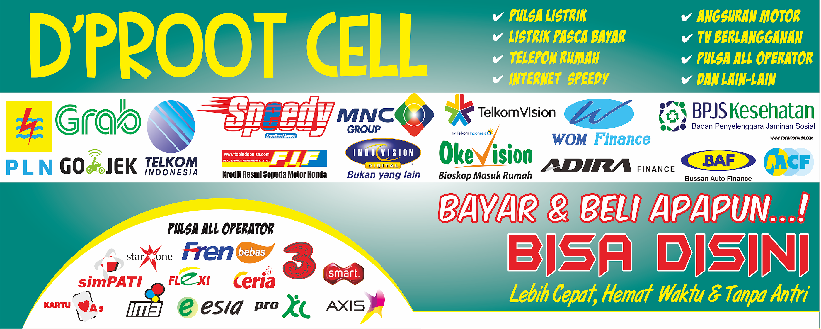 Contoh Banner atau Spanduk Konter Pulsa